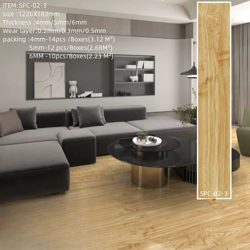 Waterproof Pvc Plastic Interlocking Spc Flooring 4mm Vinyl Virgin ...