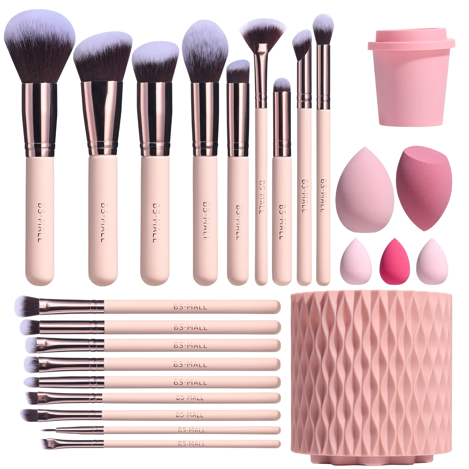 Bs-mall 25pcs Face Makeup Tools Set Private Label Makeup Sponge ...