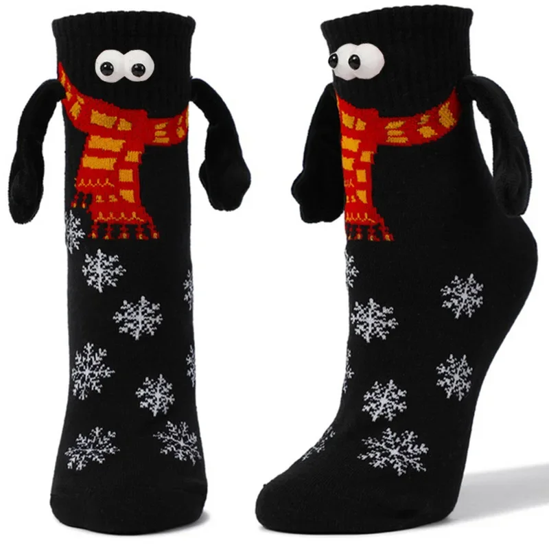 Halloween Cute Creative Hand-holding Warm Winter Soft Couple Socks ...