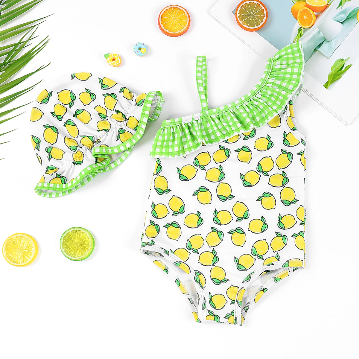 Toddler bikini swimsuits girls bathing suit custom quick dry lemon ...