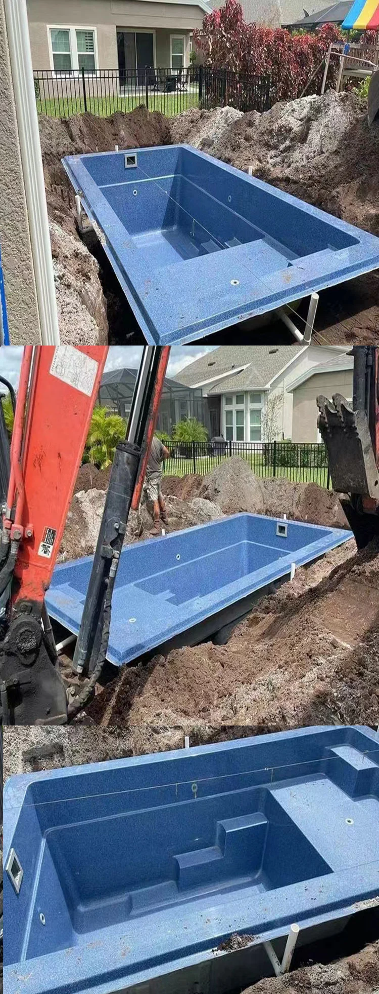 Outdoor FRP/GRP Fiberglass Swimming Pool with Diving Feature