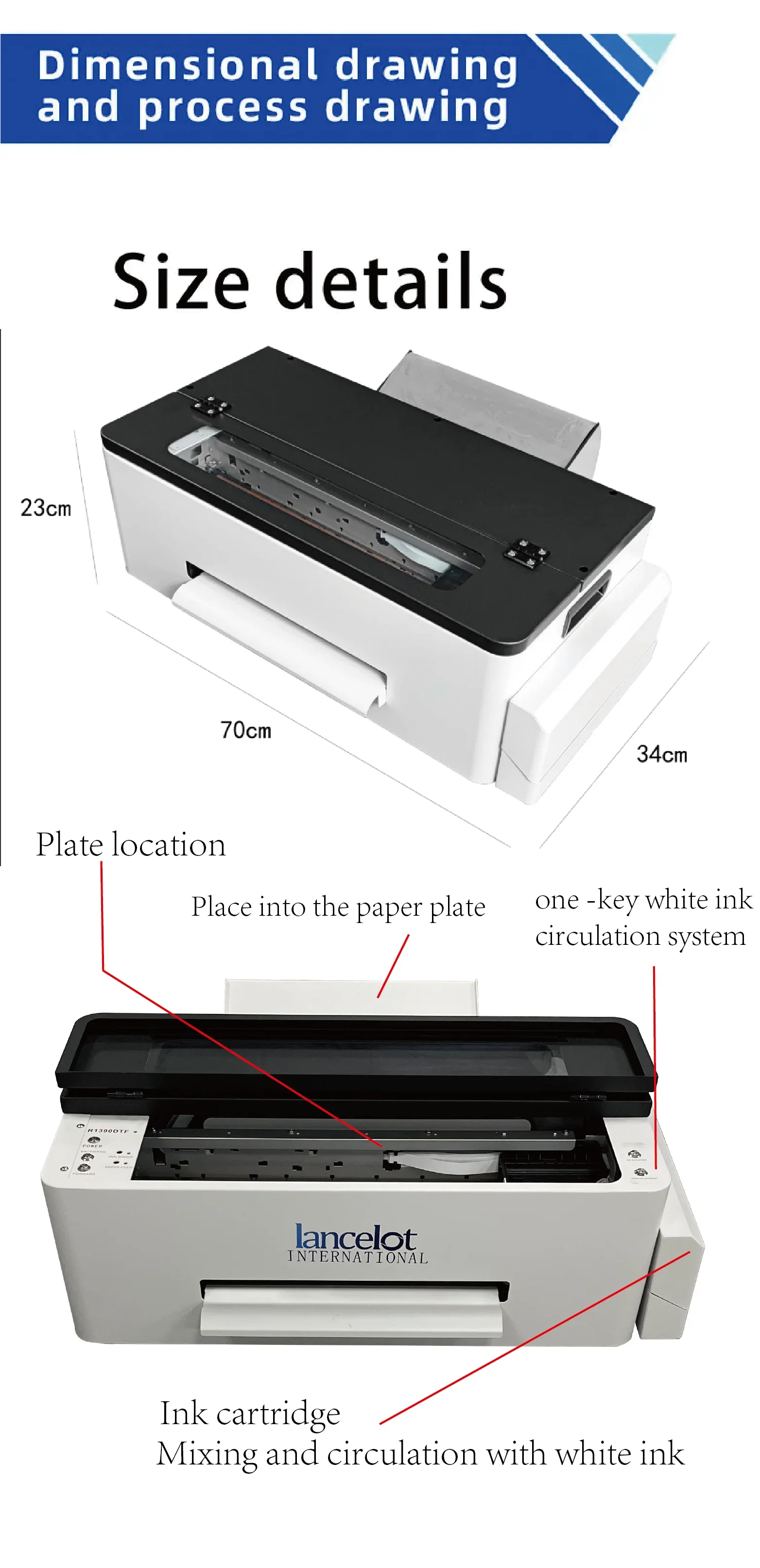 A3/a4 Size L1800 Dtf Printer With Dtf Oven Or Powder Shaker For T ...