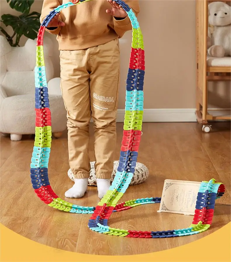 Building Block Diy Assemble Flexible Changeable Racing Track Toy ...