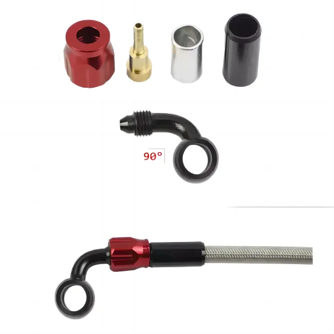 M10 Modified Brake Oil Pipe Joint Aluminum Alloy Angle Head Electric ...