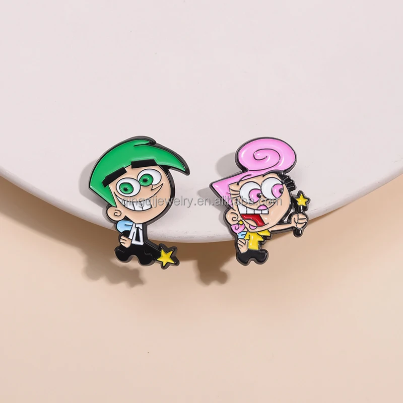 Cartoon Characters Pin Funny Enamel Pin Women's Brooch Backpack ...