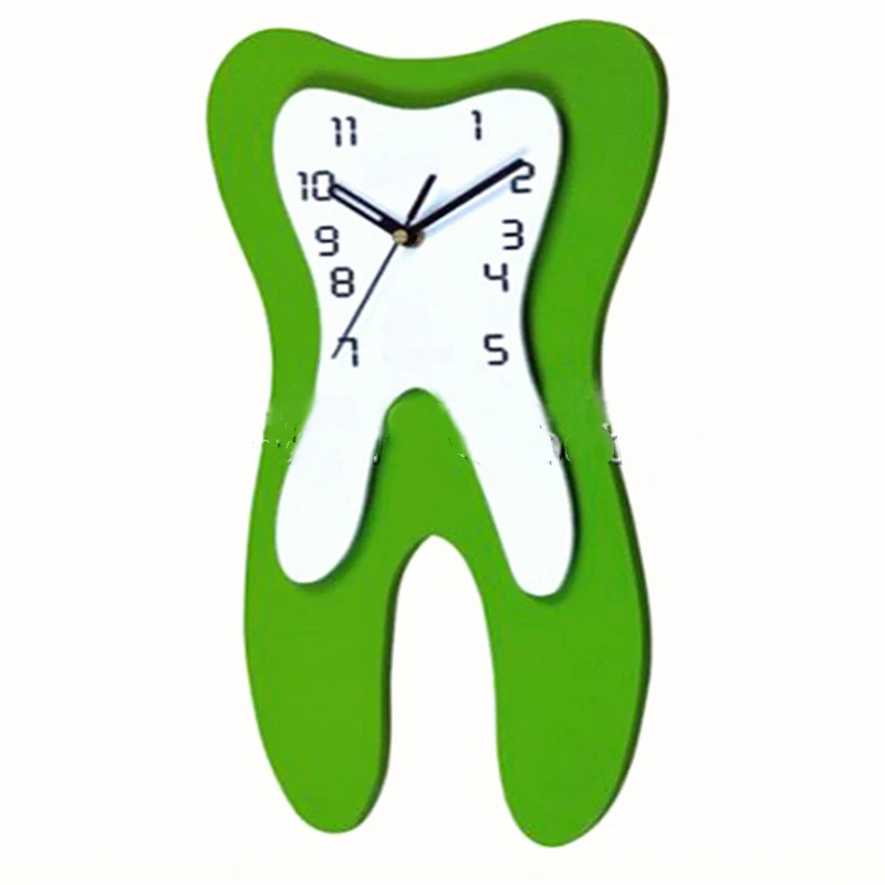 Wall Clocks Type Teeth Shape Clock for Dental Clinic Home Decor