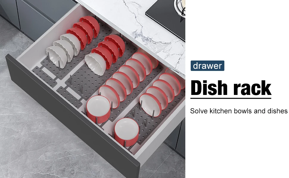 Pegboard Drawer Rack for Kitchen Cabinet - Adjustable & Eco-friendly