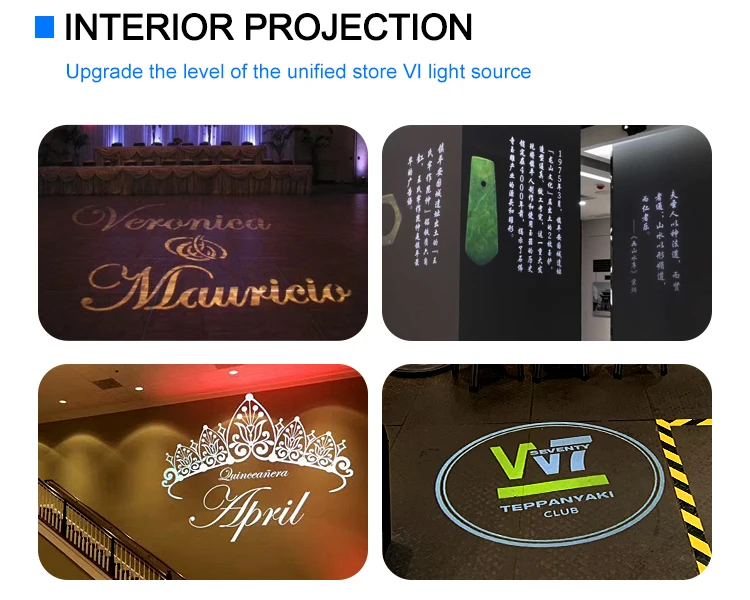 50W Power Advertising Logo Projector - 50000 Hours Lifespan