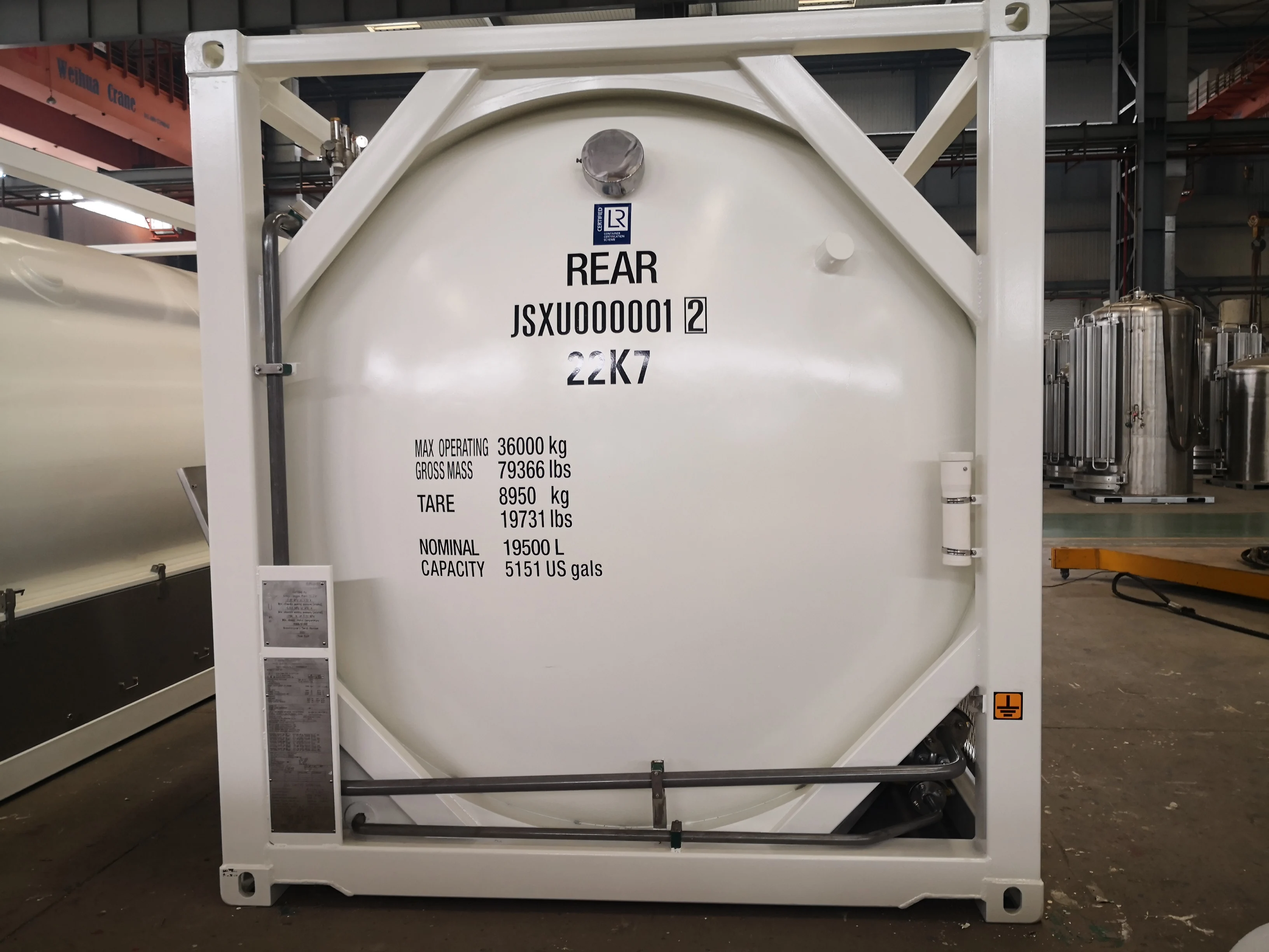 Manufacturer T75 Cryogenic 20ft ISO Tank Container for LNG LCO2 ...