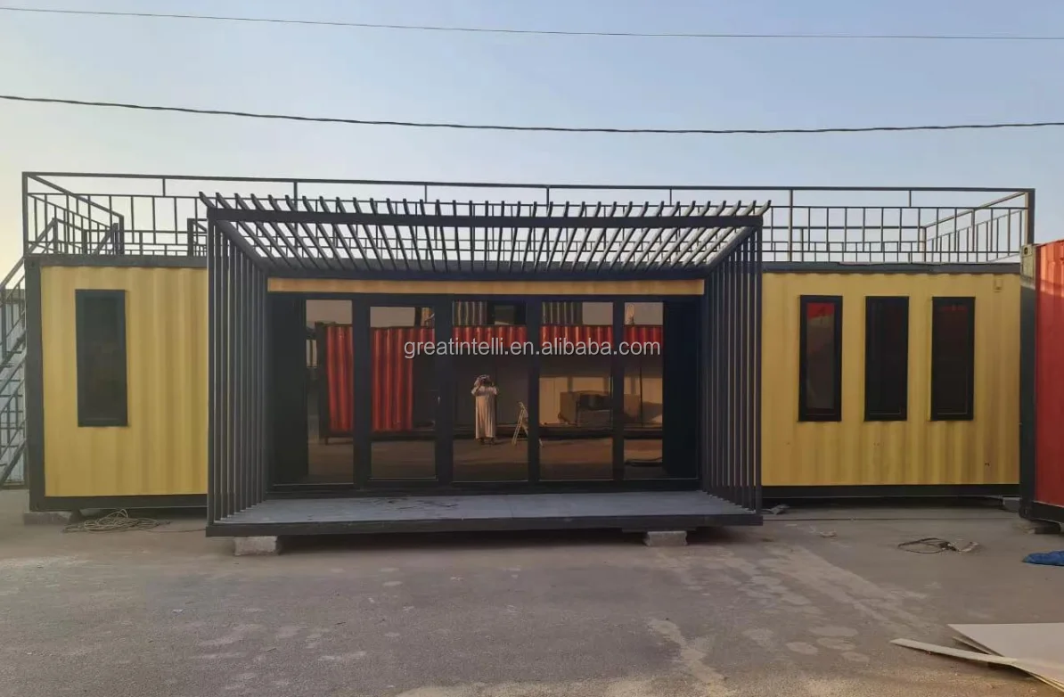 Folding Outdoor Full Equipment Modular Prefabricated Modular Cafe ...