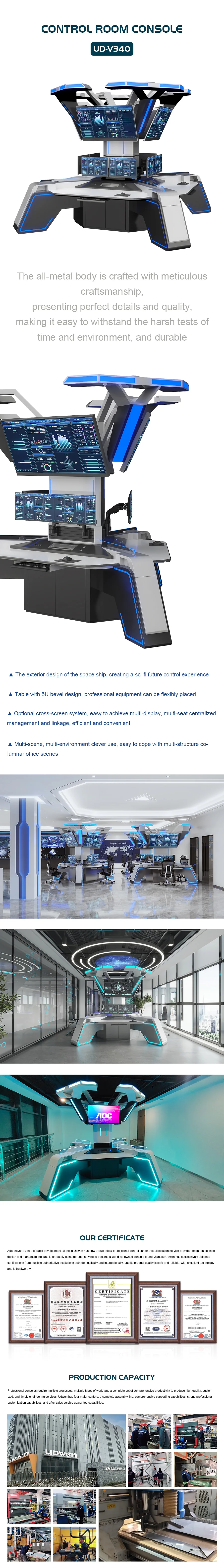 UD-V340 Person Workstation Console - Modern & Durable