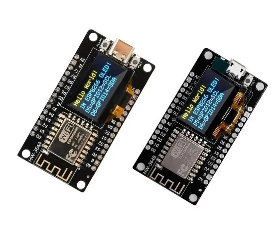 NodeMCU ESP8266 papan pengembangan dengan显示有机发光二极管0.96 inci CH340G ESP ...