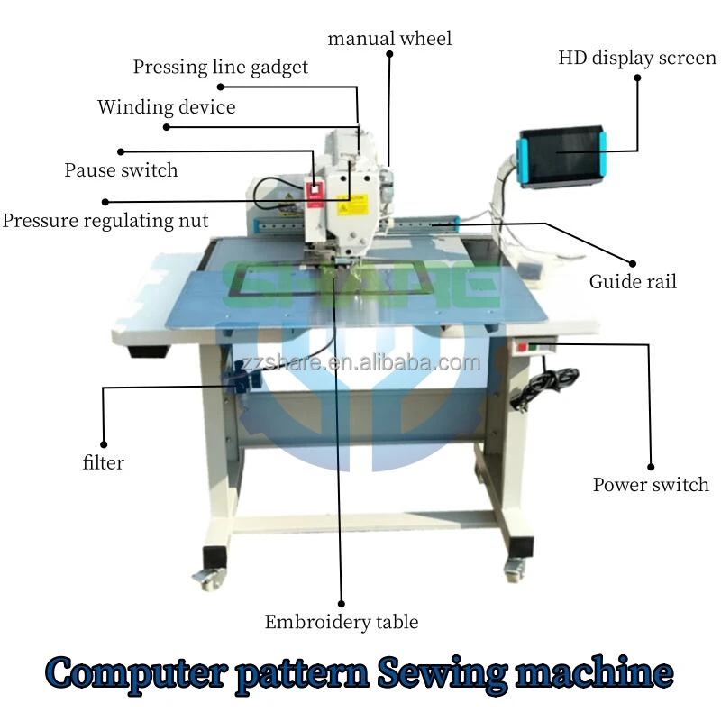 High Speed Pattern Sewing Machine Automotive Computer Sewing Pattern ...