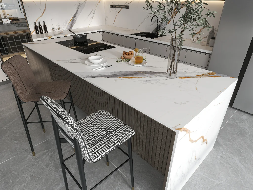 Sintered Stone Countertop For Background Wall Sintered Stone Slab White ...