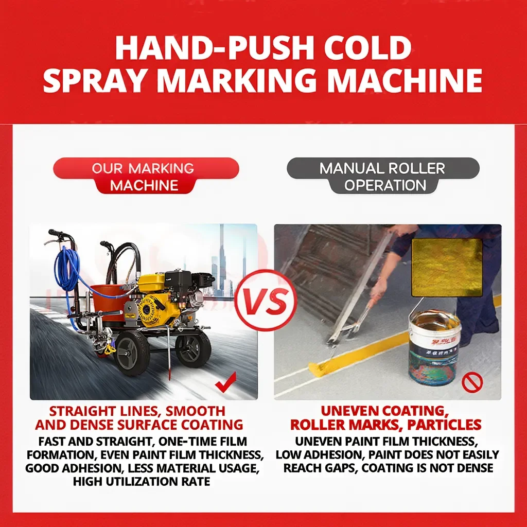 DJ6L Single Gun Cold Spray Road Marking Machine Beautiful Lines ...