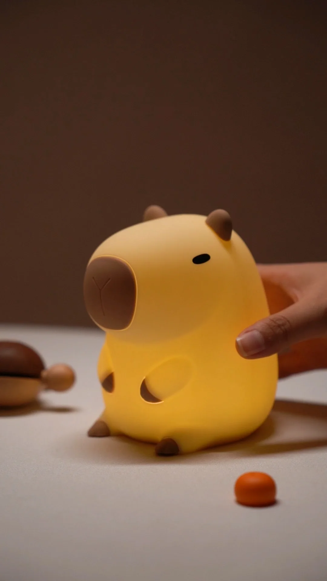 Cute Capybara Led Silicone Night Light Usb Rechargeable Animal Night ...