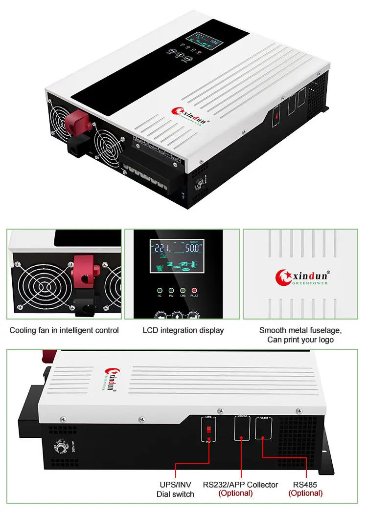 Smart 3000 Watt Pure Sine Wave Off-grid Electric Solar Charge Controller Inverter 5kv 3kva 5kva ...