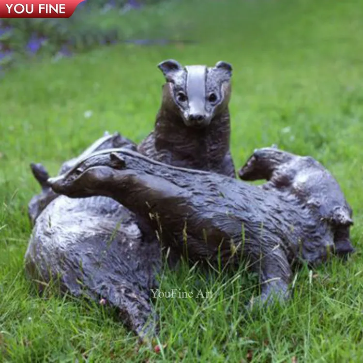 Woodland Outdoor Animals Life Size Brass Bronze Badger Sculpture - Buy ...