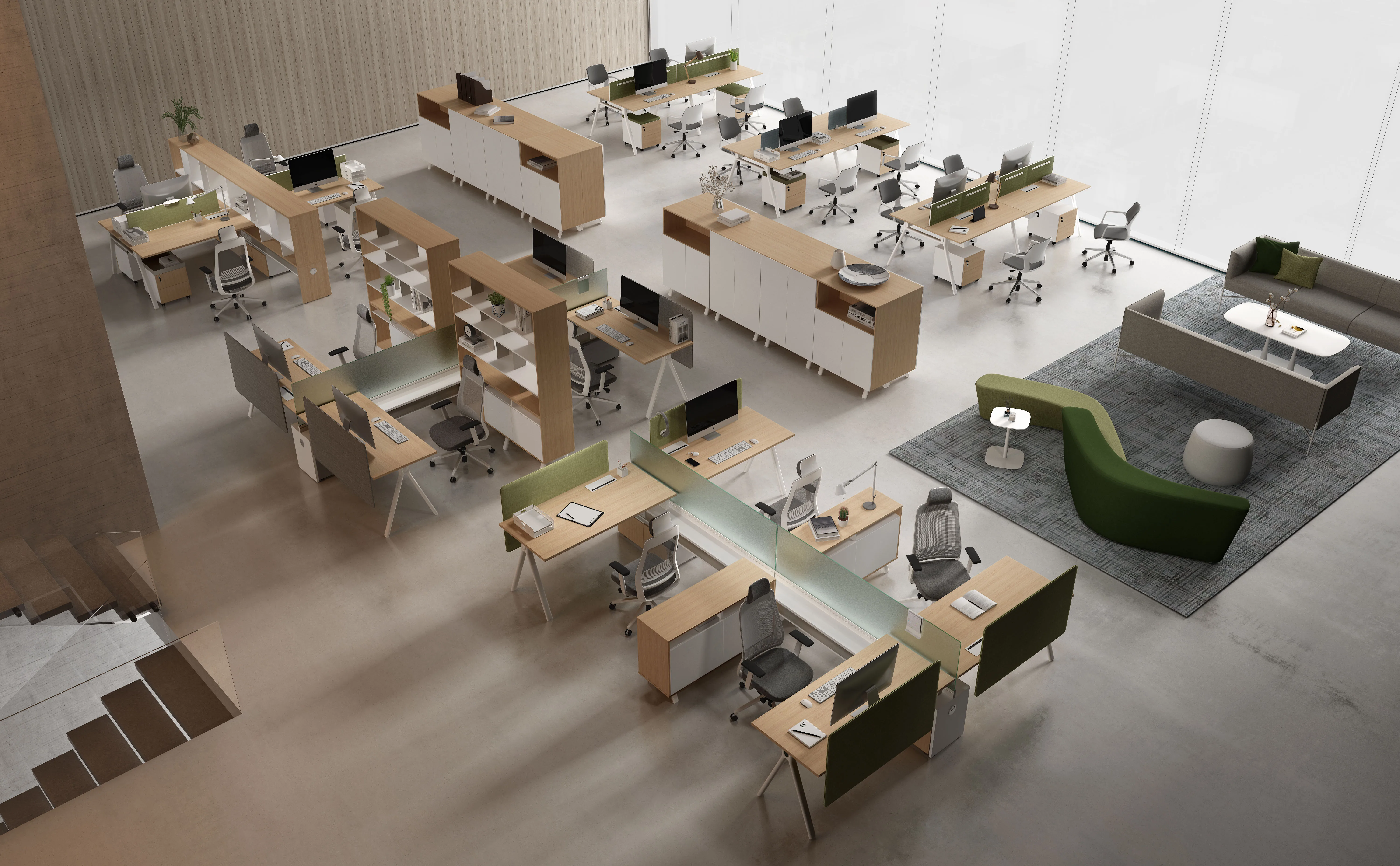 Office Cubicle Design Workstation Staff Desk 8-person Workstation With ...