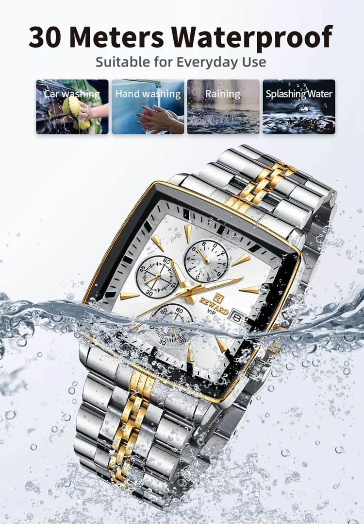 Luxury Brand 2024 Men's Chronograph Sports Quartz Watch - Water ...