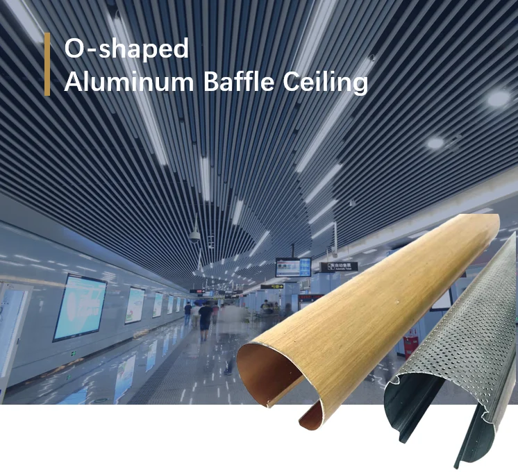Suspended False Ceiling Design with 50mm Aluminum Pipes