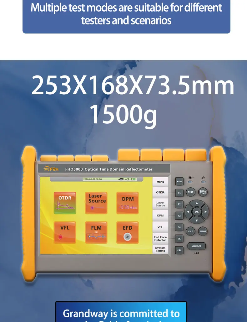 Factory direct Grandway FHO5000-D35 optical fiber tester otdr with ...