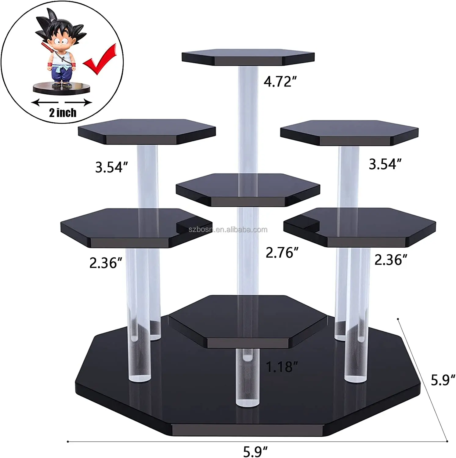 2023 New 7 Tier Acrylic Display Stand For Pop Figures Dessert Cake ...