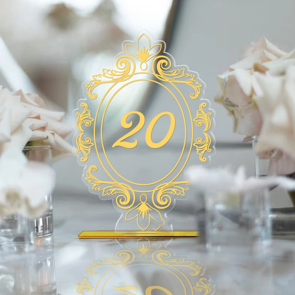 Gaojian INS Style Wedding Sign Standee Acrylic Table Number Sign Place ...