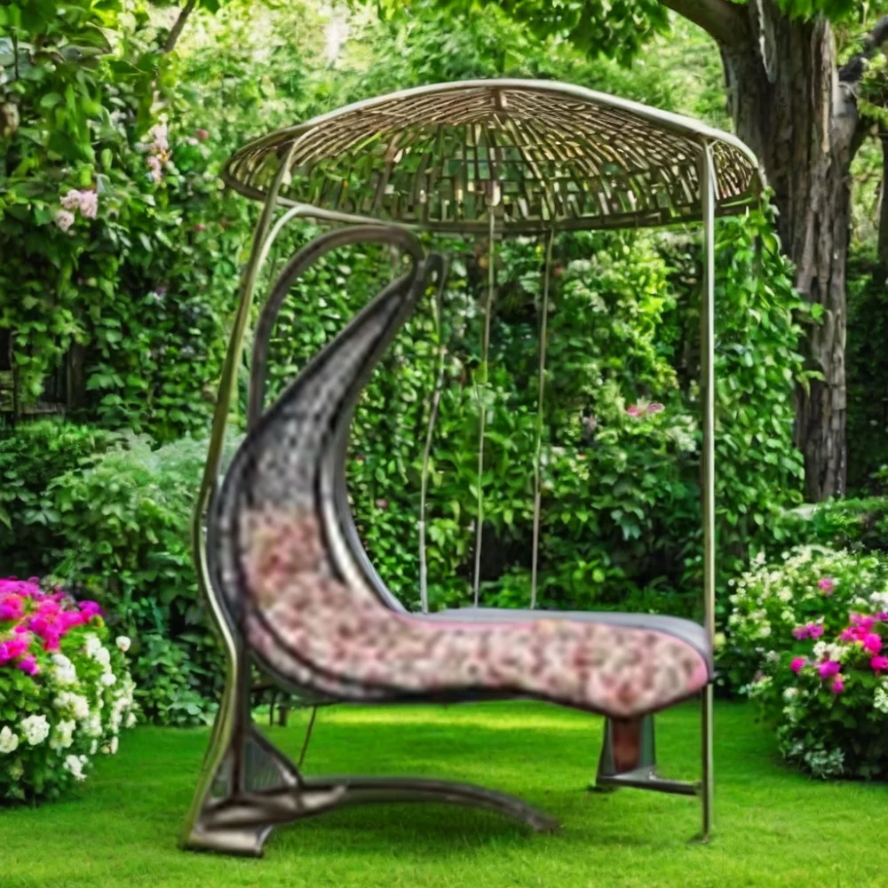 Patio Swing Aluminum Rocking Chair Garden Swings Chairs Set Modern ...