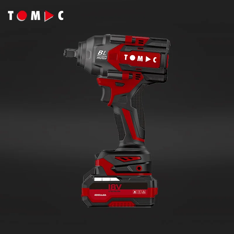 TOMAC 18V 750Nm Brushless Impact Wrench 1000Nm Max Breakaway Torque 1/2 ...