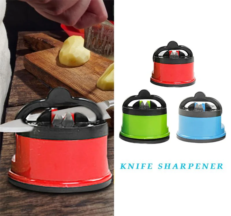 Efficient Kitchen Sharpening Tool - Secure Suction Sharpener