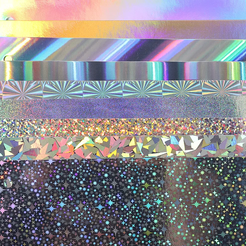 Holographic Cardstock Metallic Iridescent Mirror Paper Foil Board ...