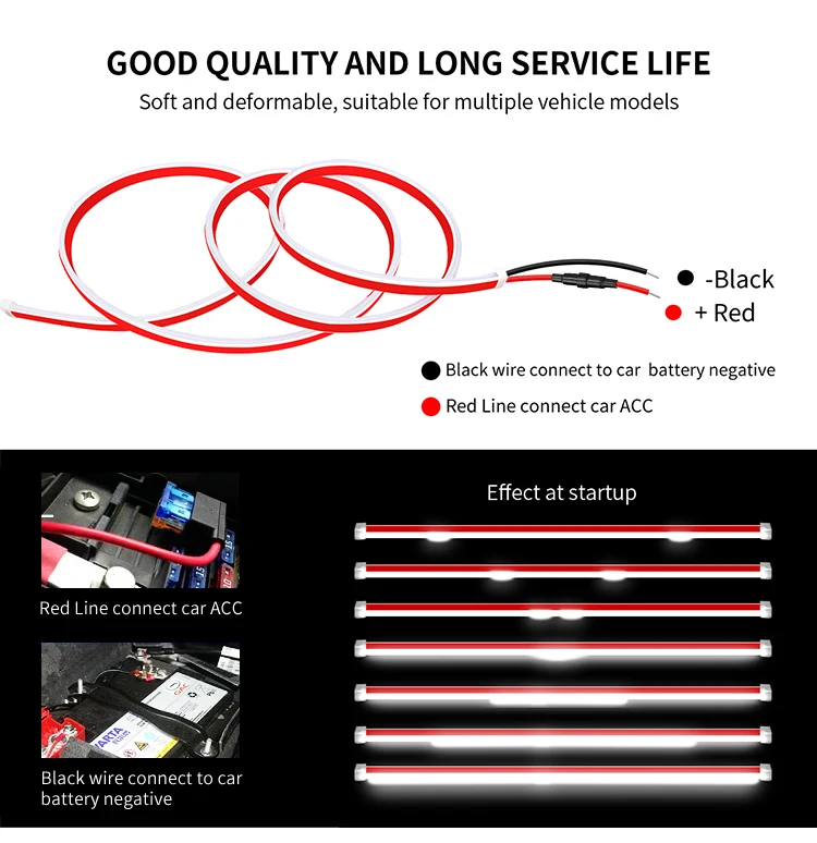12V Universal Front Bumper Kit - LED DRL Illumination