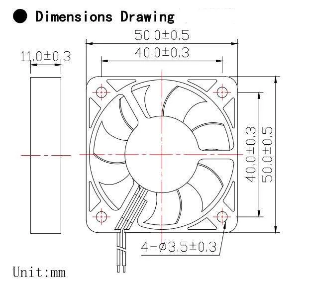 5010 2inch 50x50x10mm 5v 12v 24v 50mm Axial Fan Motor Dc Brushless Air Cooling Fan - Buy 5010 ...