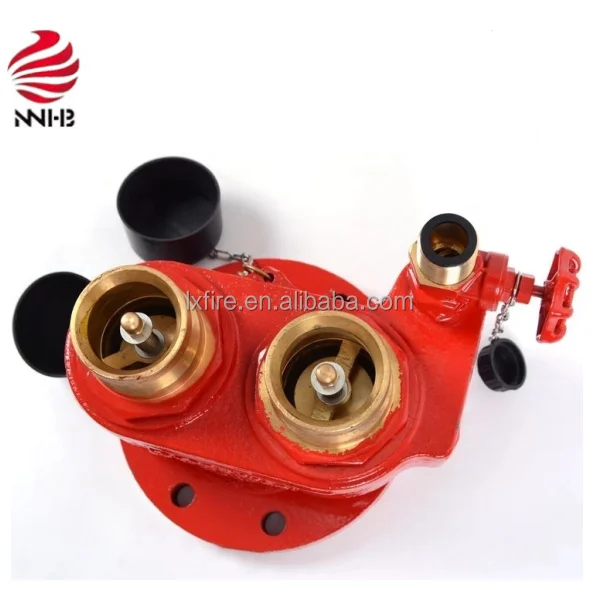 Red Yellow 4-way Fire Hydrant Valve Cheap Portable Brass Firefighting ...