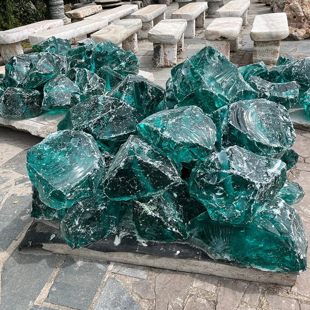 Garden Decoration Fire Rated Glass Landscaping Natural Decorative Slag ...