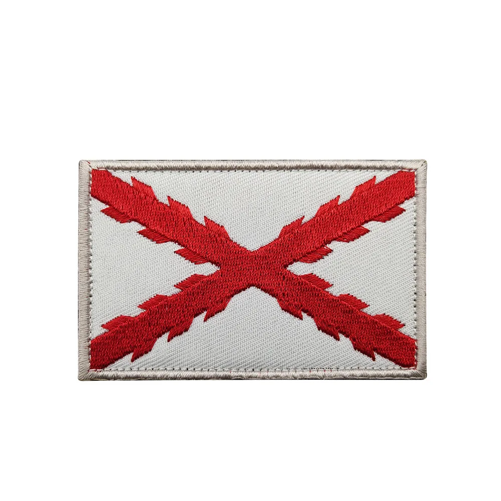 Spain Reflective And Luminous Burgundian Cross Flag Tactical Patches ...