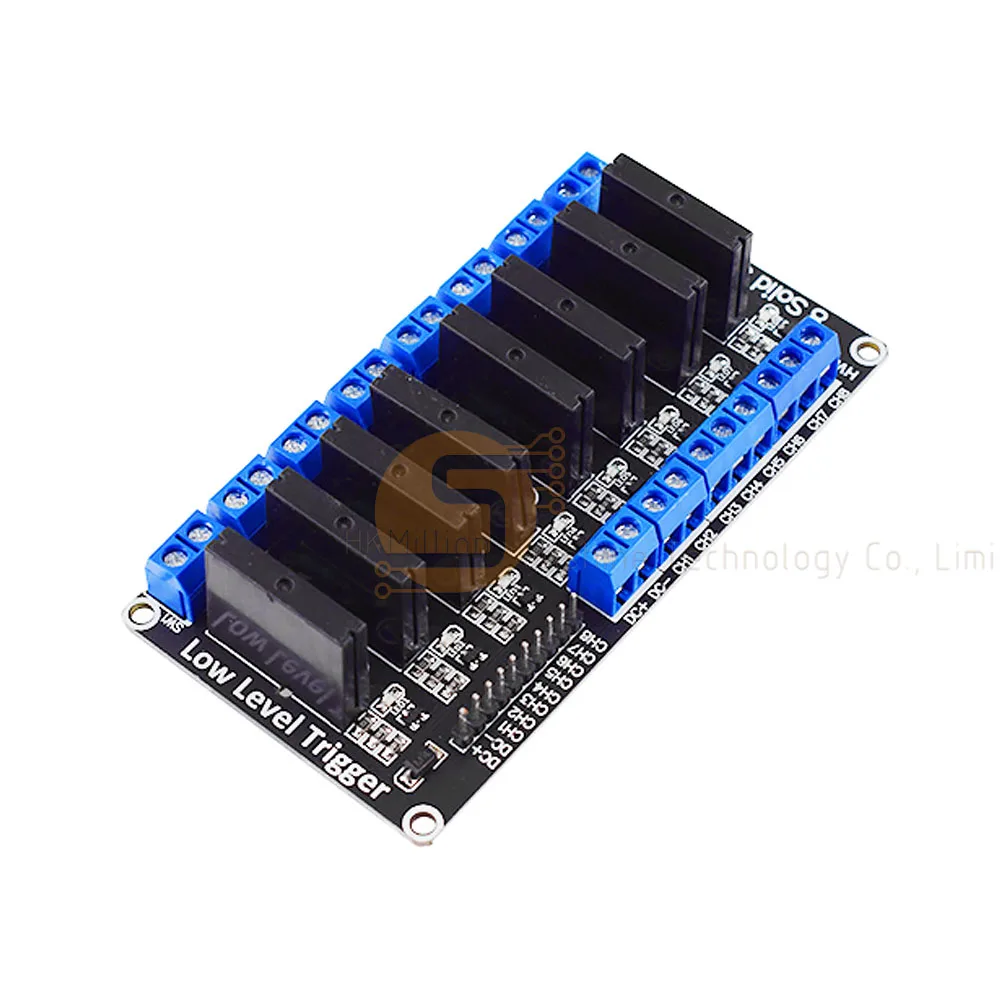8-channel Solid-state Relay Module, High and Low Level, 3V/5V/12V/24V ...