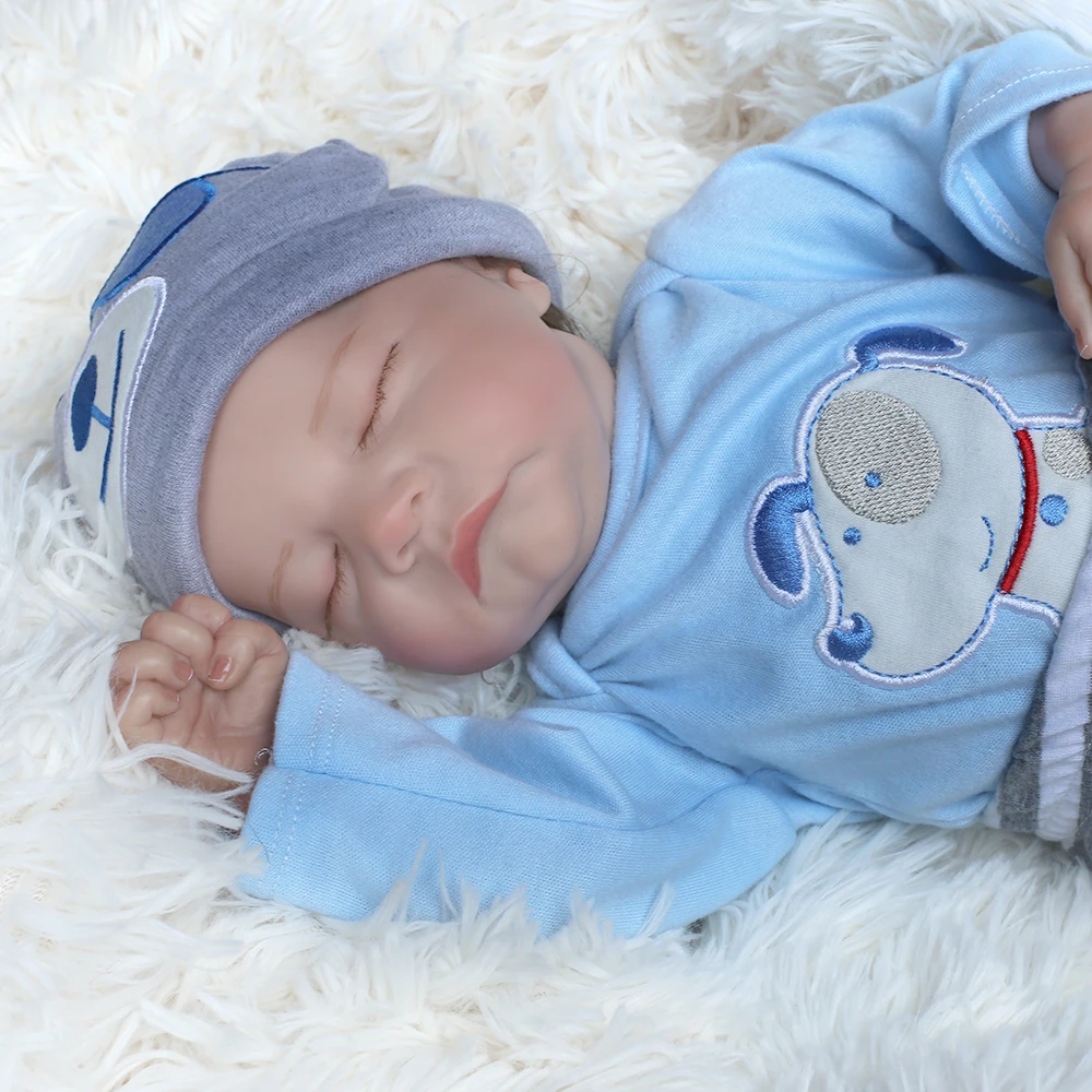 Reborn Doll 17 Inches Lifelike Silicone Cute Soft Newborn Reborn Baby ...