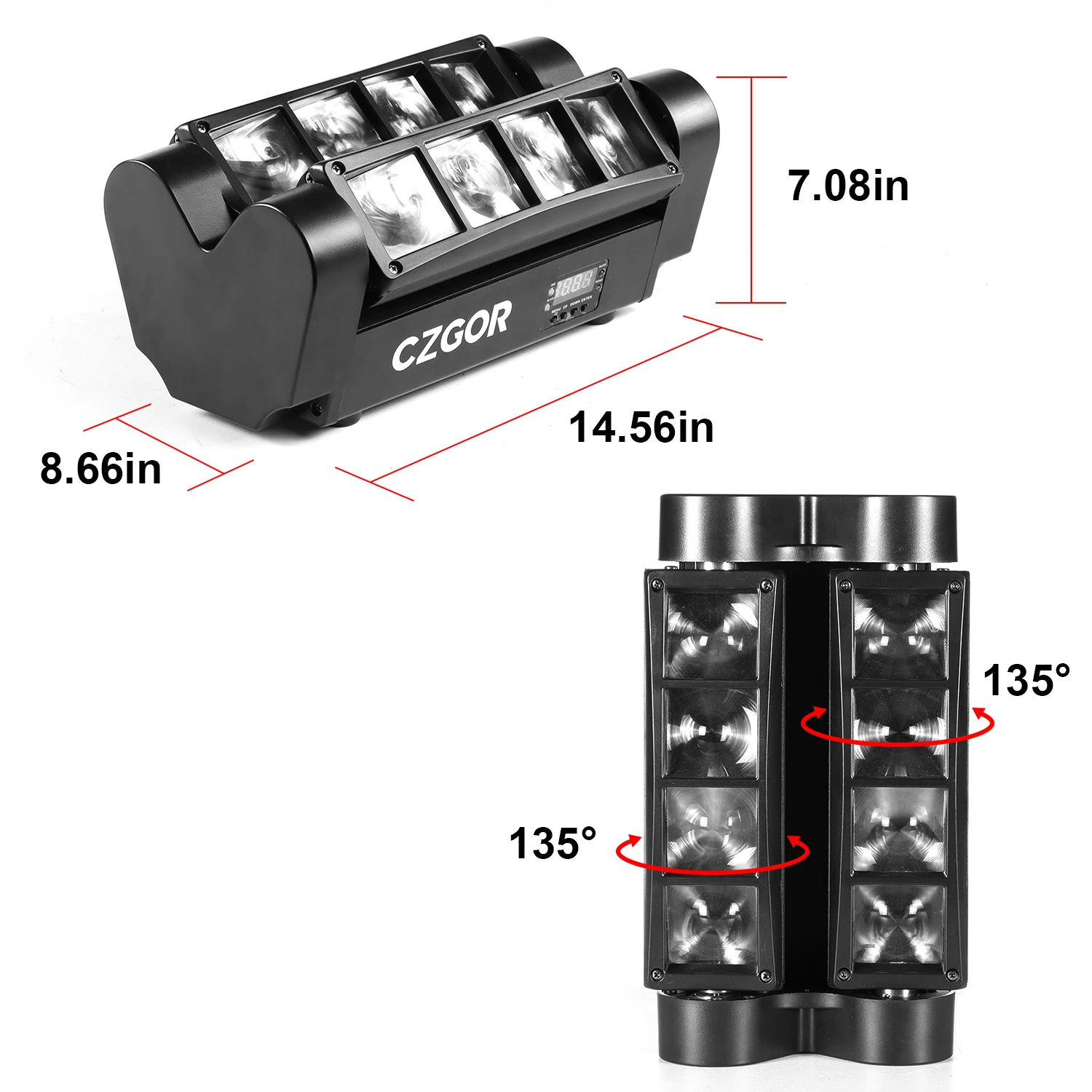 Mini Party Rgbw Effect Dj Led Beam Moving Head Disco Lighting Stage 8 ...