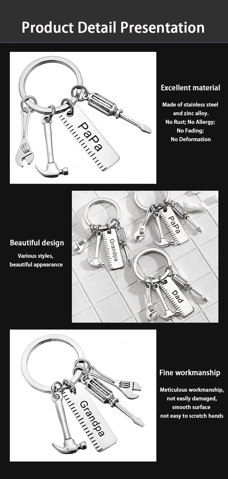 Stainless Steel Keychains - Perfect Father's Day Gifts