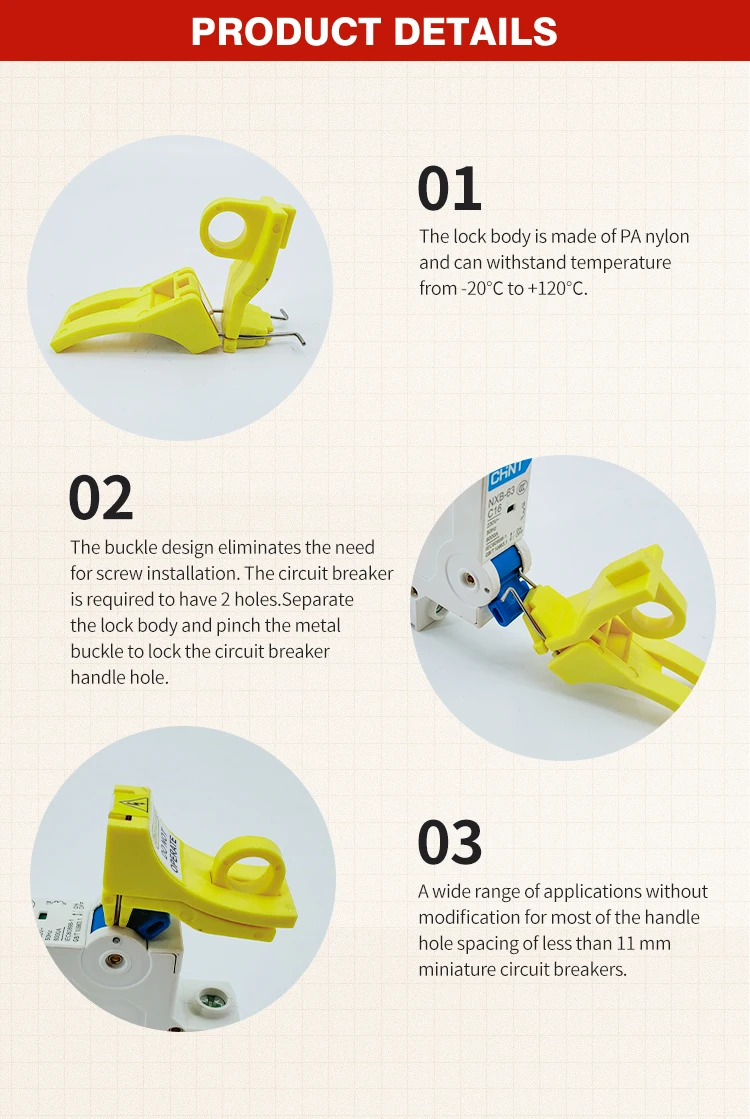 Loto Pin Circuit Breaker Lockout Come With Fit Holes To Lock Out Kinds ...