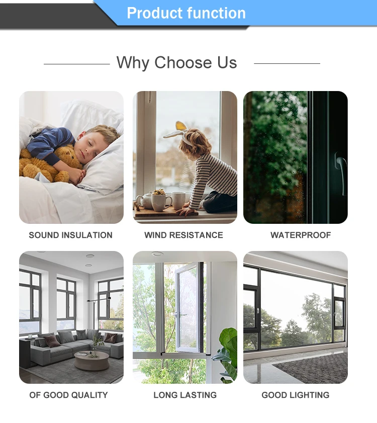 China made upvc casement Windows impact resistant heat insulation sound ...