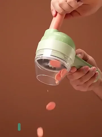 4 In 1 Electric Mini Garlic Vegetable Food Chopper Slicer Usb ...