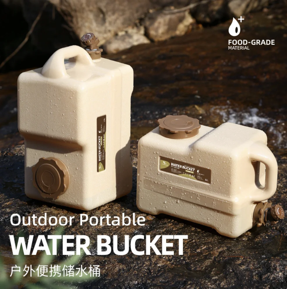 19L PE Water Tank Bucket - Ideal for Outdoor Hiking & Camping
