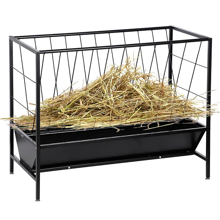 JH-Mech Goat Hay Feeder with 24-Gallon Feed Pan 45 Gallon Quick to ...