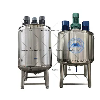 Liquid Jacketed Mixing Tank Cosmetic Liquid Reactor Vessel With ...