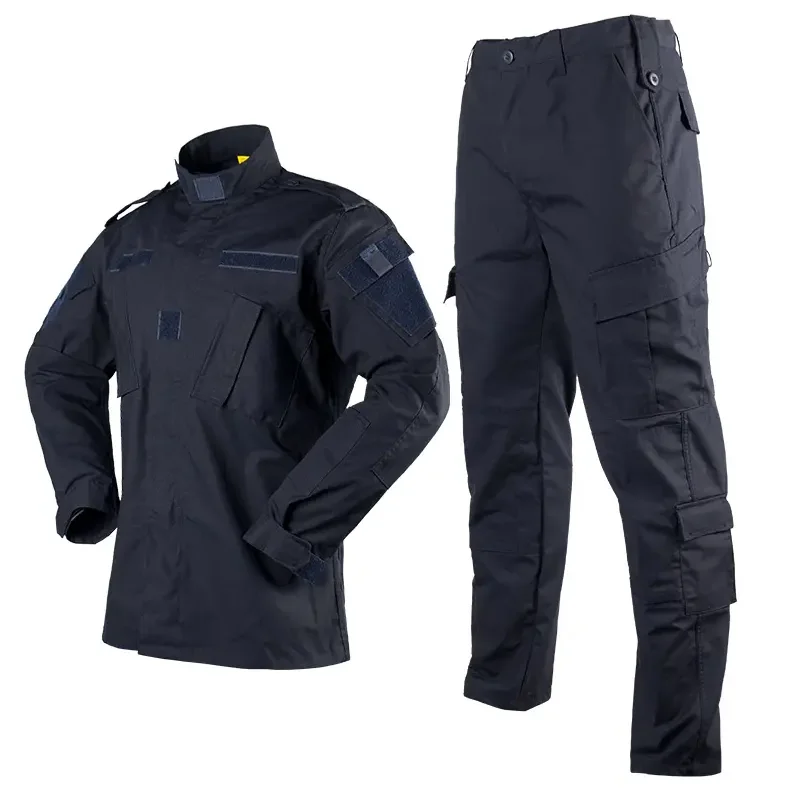 Dark Blue Color Combat Acu Uniform / Tactical Uniform For Training ...