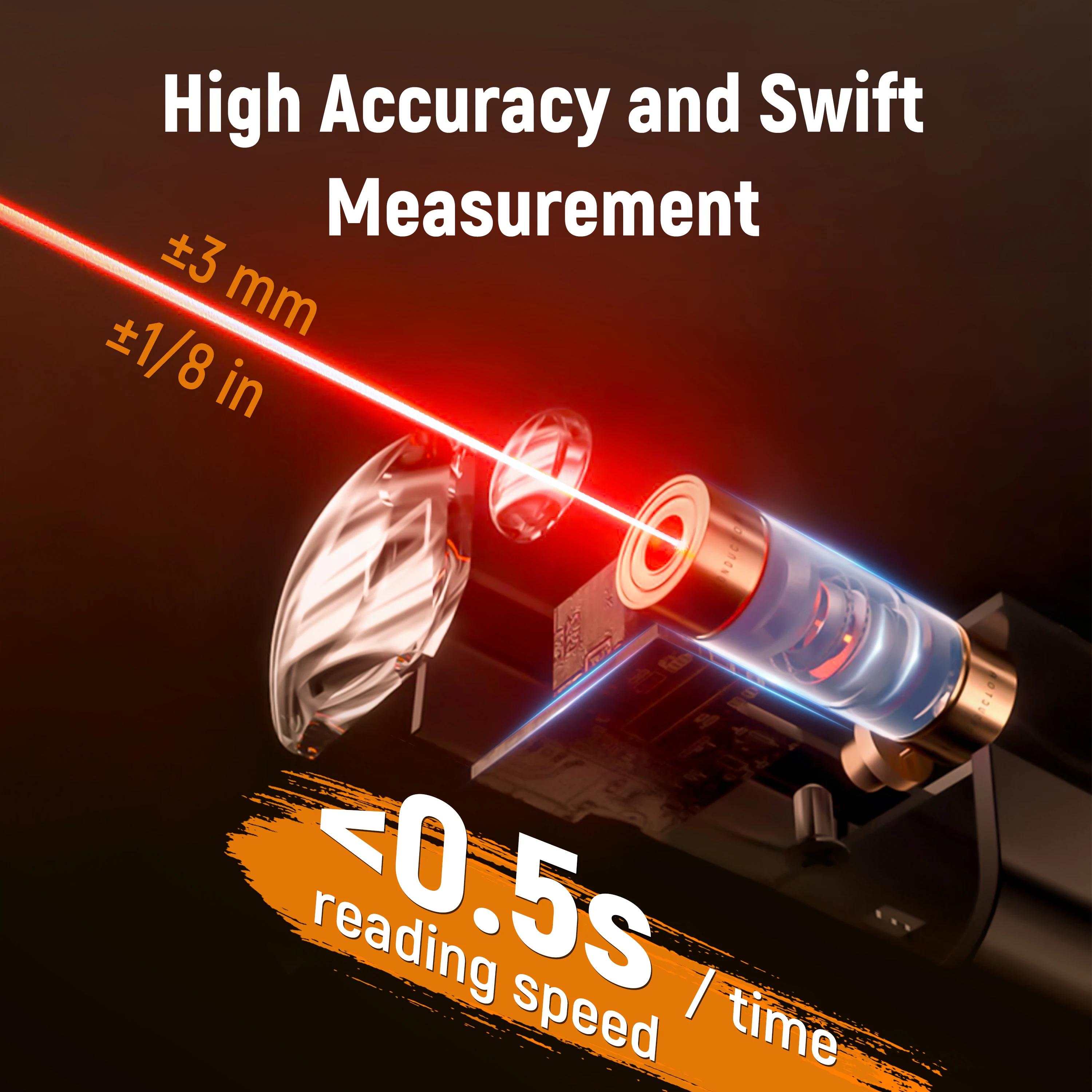Cigman Laser Distance Meter Tape Measure Digital Measuring Instrument ...