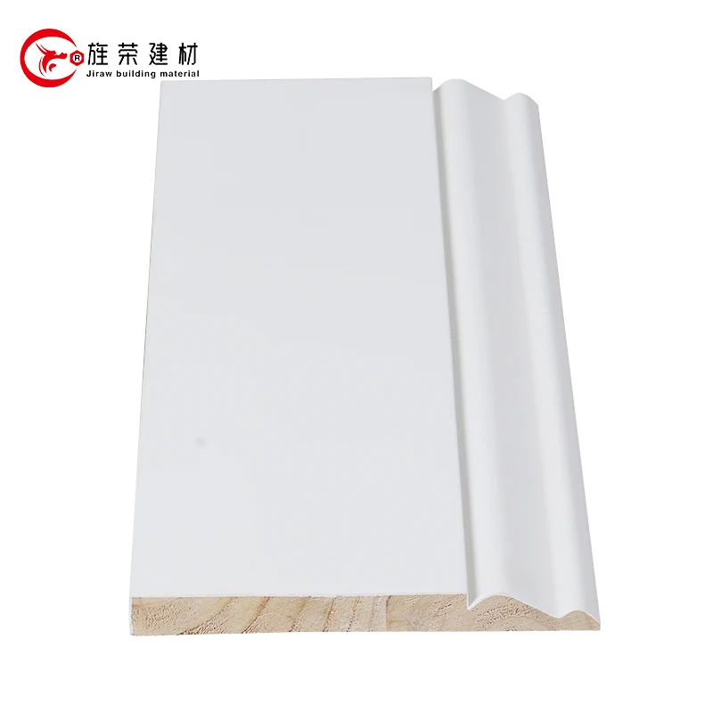White Primed Floor Trim Hardwood Baseboards Pine Baseboard - Buy ...